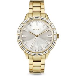 JETTE Uhr Damen Gr&ouml;&szlig;e One Size gold / perlwei&szlig;