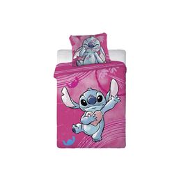 Disney Bettbezug 'Stitch' Herren Gr&ouml;&szlig;e One Size opal / magenta / altrosa