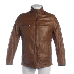 Brunello Cucinelli Lederjacke / Ledermantel Herren Gr&ouml;&szlig;e M hellbraun