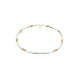 Elli Kette 'Heishi' Damen Gr&ouml;&szlig;e 38 blau / orange / wei&szlig;