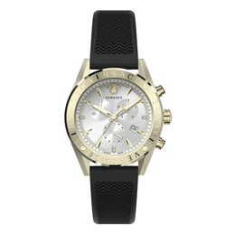 Versace Analoguhr &rsquo;V-Chrono' Herren Gr&ouml;&szlig;e One Size gold / schwarz / silber