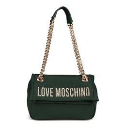 Love Moschino Schultertasche 25 cm Damen Gr&ouml;&szlig;e One Size gold / dunkelgr&uuml;n