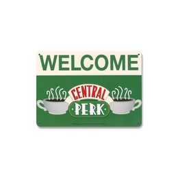 logoshirt Bild 'Friends - Central Perk - Welcome' Herren Gr&ouml;&szlig;e A5 gr&uuml;n