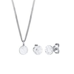 Elli Schmuckset 'Pl&auml;ttchen' Damen Gr&ouml;&szlig;e 42 silber