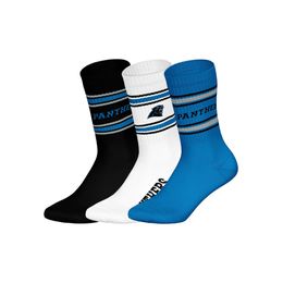 Huddle Freizeitsocken ' NFL Karolina Panthers Crew ' Herren Gr&ouml;&szlig;e 39/42 royalblau / schwarz / wei&szlig;