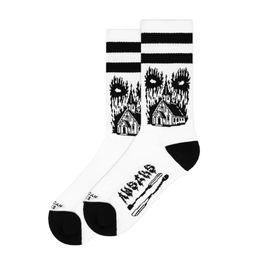 American Socks Socken 'Church of Doom' Herren Gr&ouml;&szlig;e 19/55 wei&szlig;
