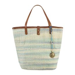 Curuba Shopper 'Manjo' Damen Gr&ouml;&szlig;e Onesize beige / t&uuml;rkis