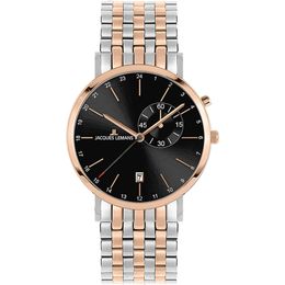 Jacques Lemans Uhr Damen Gr&ouml;&szlig;e One Size rosegold / schwarz / silber