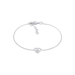 Elli DIAMONDS Armband 'Heart' Damen Gr&ouml;&szlig;e 16 silber