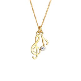 Elli Halskette Multipendants, Note, Notenschl&uuml;ssel Damen Gr&ouml;&szlig;e 45 gold