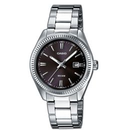 Casio Analoguhr Damen Gr&ouml;&szlig;e One Size schwarz / silber