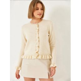 Bianco Lucci Strickjacke Damen Gr&ouml;&szlig;e S/L creme