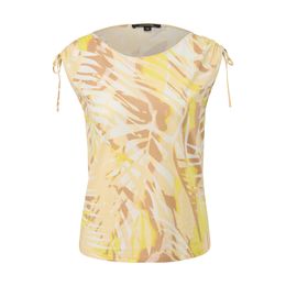 comma, COMMA T-Shirt Damen Gr&ouml;&szlig;e XXXL beige / gelb / wei&szlig;