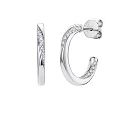 Rougemont Jewellery Ohrringe 'Creolen Moissanit' Damen Gr&ouml;&szlig;e One Size silber