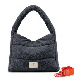 Les Visionnaires Schultertasche 'Unio Hobo' Damen Gr&ouml;&szlig;e One Size grau / orange / wei&szlig;