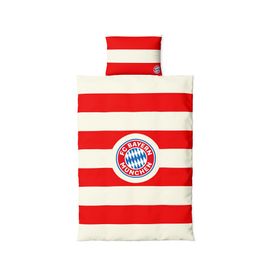 FC Bayern M&uuml;nchen Fc Bayern M&uuml;nchen Bettbezug Herren Gr&ouml;&szlig;e one size blau / rot / wei&szlig;
