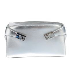 Salvatore Ferragamo Clutch Damen Gr&ouml;&szlig;e One Size silber