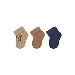 Sterntaler Socken M&auml;dchen Gr&ouml;&szlig;e 19/32 beige / navy / hellbraun / schwarz