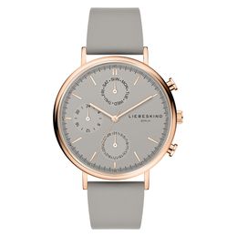 Liebeskind Berlin Analoguhr Damen Gr&ouml;&szlig;e One Size beige / rosegold