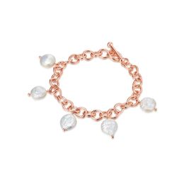 Lulu & Jane Lulu & Jane Armband Damen Gr&ouml;&szlig;e One Size rosegold / perlwei&szlig;