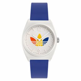 adidas originals Uhr Damen Gr&ouml;&szlig;e One Size blau / hellgelb / dunkelorange / naturwei&szlig;