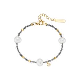 Giorgio Martello Milano Armband Damen Gr&ouml;&szlig;e 19 gold / wei&szlig;