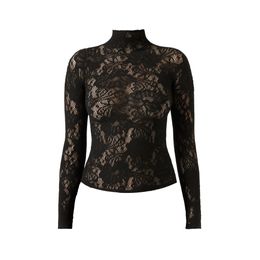 CALZEDONIA Shirt Lace Damen Gr&ouml;&szlig;e M/L schwarz