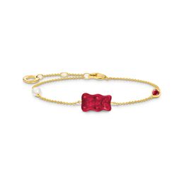 Thomas Sabo Armband Damen Gr&ouml;&szlig;e 19 gold / rubinrot