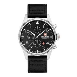 SWISS MILITARY HANOWA Analoguhr 'THUNDERBOLT CHRONO' Herren Gr&ouml;&szlig;e One Size rot / schwarz / silber / wei&szlig;