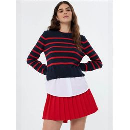 Hiccup Pullover Damen Gr&ouml;&szlig;e S marine / rot