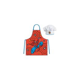 Brandmac Set: Sch&uuml;rze und M&uuml;tze 'Spiderman' Herren Gr&ouml;&szlig;e Onesize Kinder azur / rot / wei&szlig;