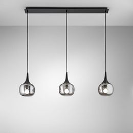 Luce Ambiente Design JAIPUR Pendelleuchte rund 3-flammig linear, I-JAIPUR-SQ3-GR,