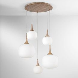 Luce Ambiente Design JAIPUR Pendelleuchte rund 5-flammig, I-JAIPUR-S5-BCO,