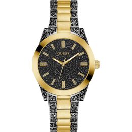 Guess Uhr Damen Gr&ouml;&szlig;e One Size gold / schwarz / silber
