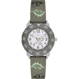 Cool Time Uhr Jungen Gr&ouml;&szlig;e One Size khaki / hellgr&uuml;n / silber / wei&szlig;