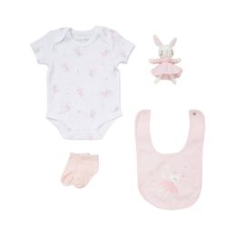 Rock A Bye Baby Boutique Set 'Ballerina Hase' Gr&ouml;&szlig;e 56/62 rosa / wei&szlig;