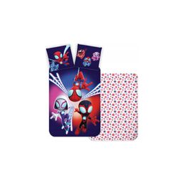 Spiderman Bettbezug 'Spiderman' Herren Gr&ouml;&szlig;e Onesize Kinder navy / lila / rot / wei&szlig;