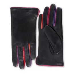 mywalit Fingerhandschuhe Damen Gr&ouml;&szlig;e L dunkellila / hellpink / rot / schwarz