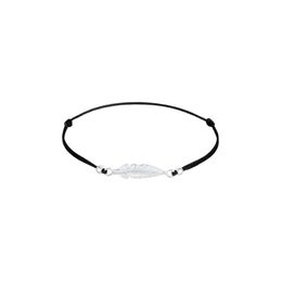 Elli Armband 'Feder' Damen Gr&ouml;&szlig;e 16 schwarz / silber