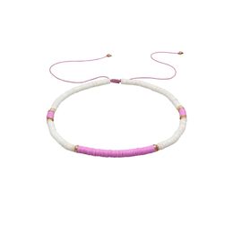 Elli Kette 'Heishi' Damen Gr&ouml;&szlig;e 38 pink / wei&szlig;