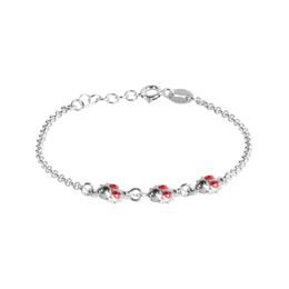 FAVS. FAVS Armband Damen Gr&ouml;&szlig;e One Size blutrot / silber / transparent