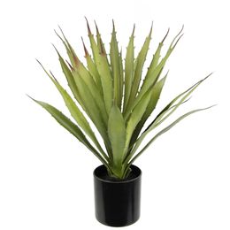 Kunstpflanze I.GE.A. "K&uuml;nstliche Agave Aloe Vera im Topf Kunstpflanze", gr&uuml;n, B:16cm H:38cm L:16cm, Kunststoff, Kunstpflanzen, Kunstpflanze, Kaktus Kakteen