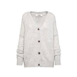 Senses.the Label Melierter Oversized Cardigan KO:FU mit V-Ausschnitt Damen Gr&ouml;&szlig;e XL/XXL grau