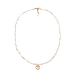 Elli Premium Kette Damen Gr&ouml;&szlig;e 45 gold / perlwei&szlig;