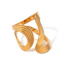 Cala Rose Ring 'ARIA' Damen Gr&ouml;&szlig;e 44 gold