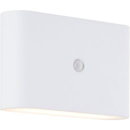 LED Au&szlig;en-Wandleuchte Brilliant "Xino", wei&szlig;, B:16cm H:9cm T:6cm, Leuchten, Akku-Leuchte, 330 lm, 3000K, magnetische Anbringung, Up-Downlight, USB