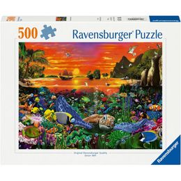 Puzzle Ravensburger "Schildkr&ouml;te im Riff", bunt, Puzzles, KinderB:49cm H:36cm, Pappe, Made in Germany, B:49cm H:36cm