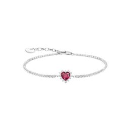 Thomas Sabo Armband Damen Gr&ouml;&szlig;e 19 rot / silber / transparent