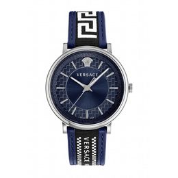 Versace Uhr Damen Gr&ouml;&szlig;e One Size blau / silber
