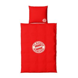 FC Bayern M&uuml;nchen Fc Bayern M&uuml;nchen Bettbezug Herren Gr&ouml;&szlig;e one size rot / wei&szlig;